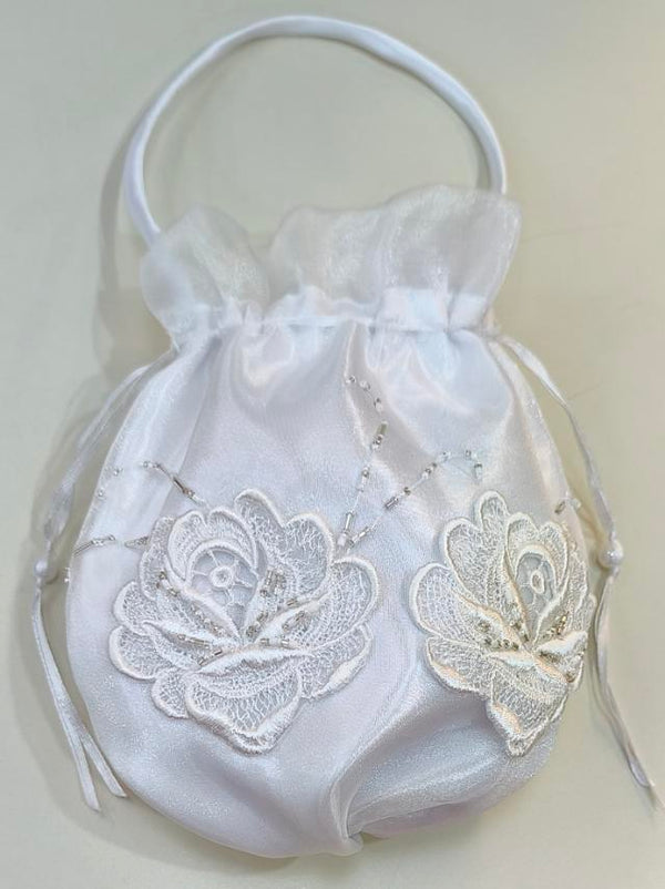Bridal Pouch White Design 04 – The Wedding Library
