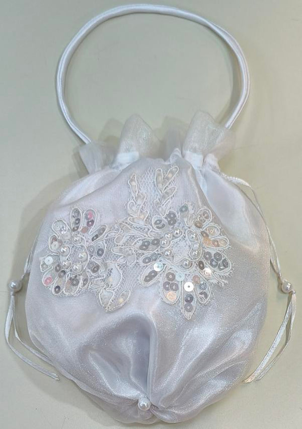 Bridal Pouch White Design 06 – The Wedding Library